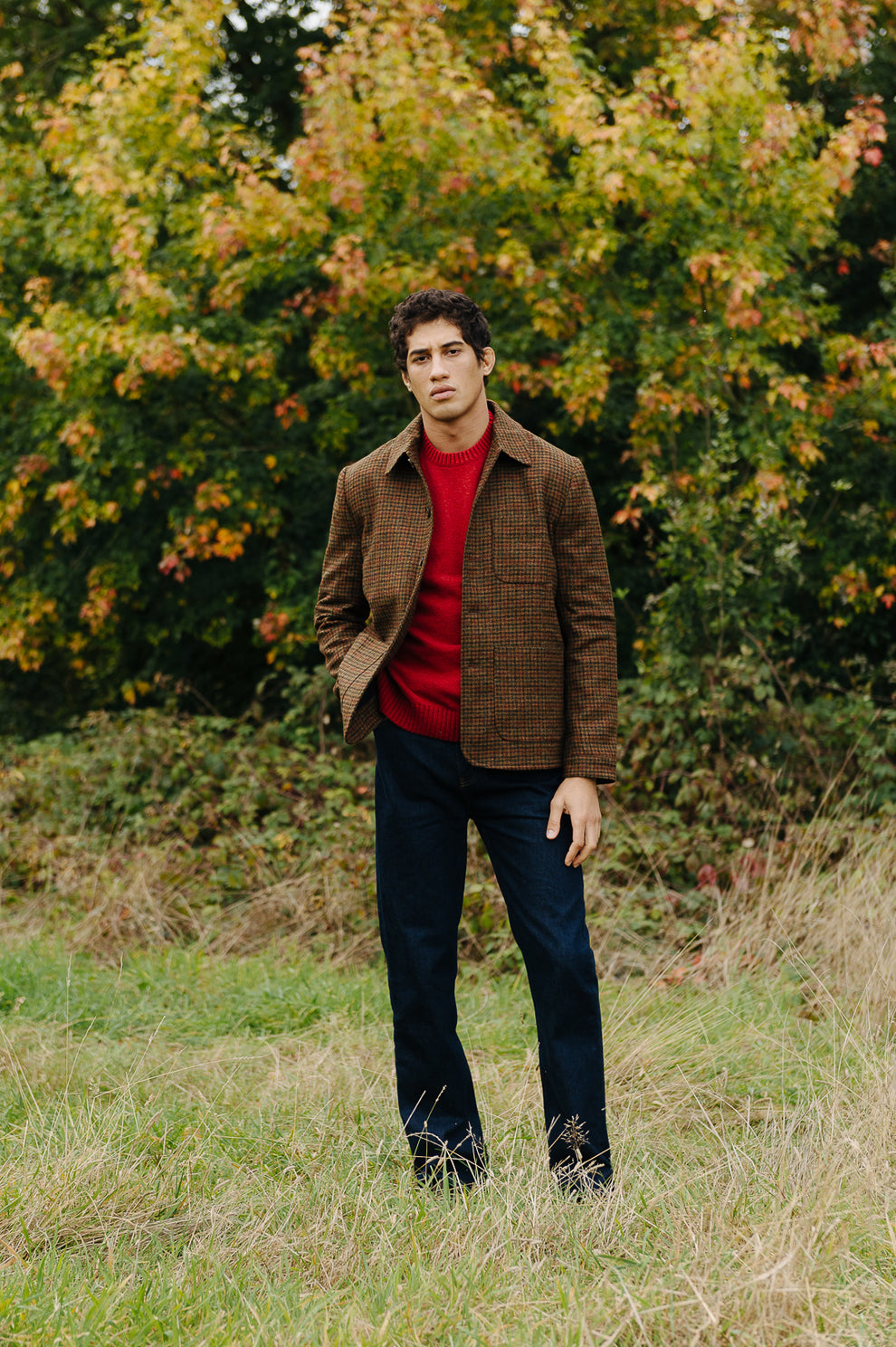 Brown Check Tweed Chore Jacket – SIRPLUS